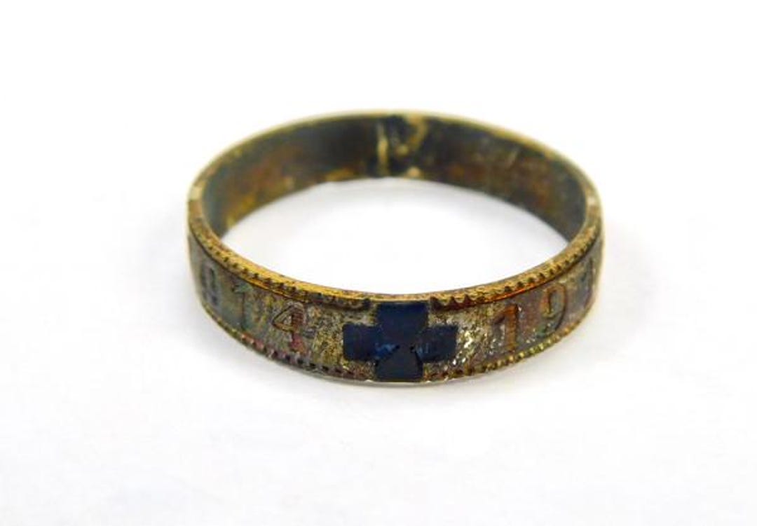 German Germany Antique Old WW1 Patriotic Ring Jewelry Cross a Gift for ...