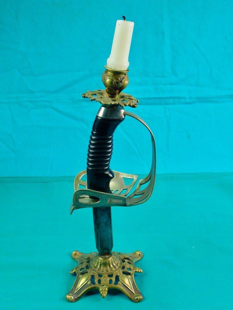 German Germany Prussian Antique WW1 Officer's Sword Handle Candle ...