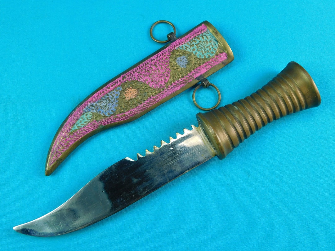 Vintage Middle East Turkish Turkey Copper Sawback Souvenir Knife ...