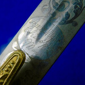 US Civil War Antique Ames Militia Officer's Presentation Grade Sword W ...
