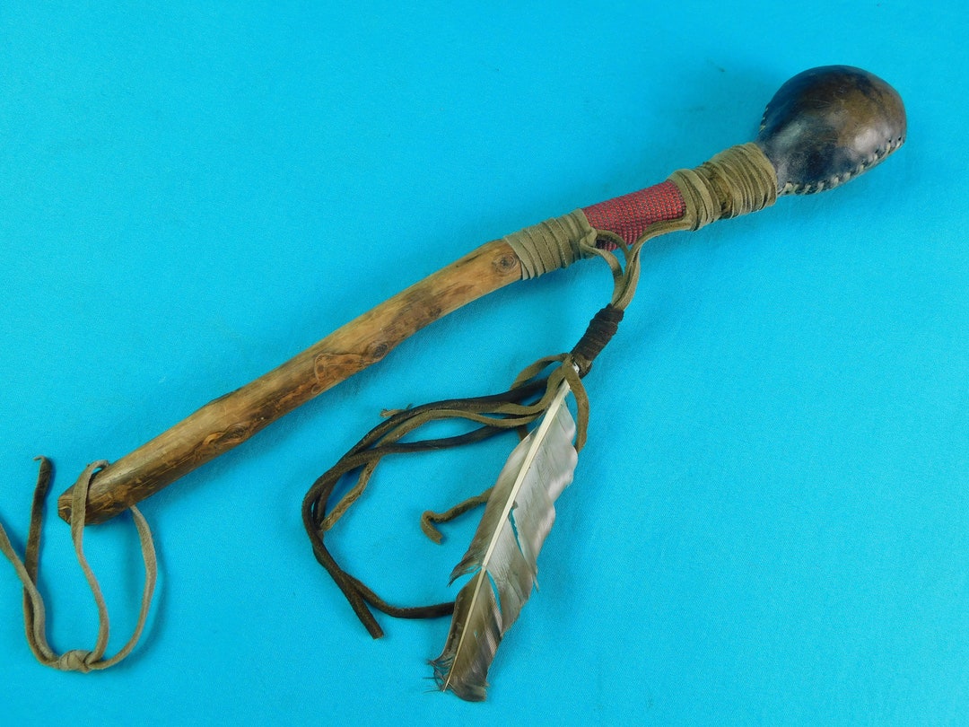 Vintage Handcrafted Decorative Native American Indian Beaded Wood ...