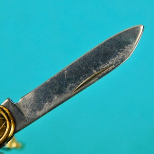 Vintage Gold Tone Colonial Prov R.I. 2 Blade Folding Pocket Knife With ...