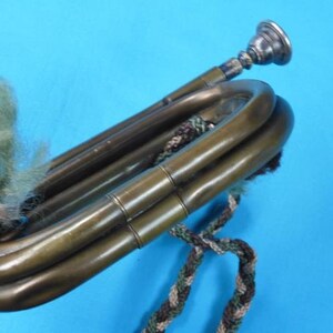 Antique WW1 US G R Band INST CO Grand Rapids Mich Brass Bugle Musical ...