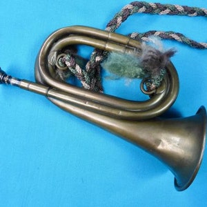 Antique WW1 US G R Band INST CO Grand Rapids Mich Brass Bugle Musical ...