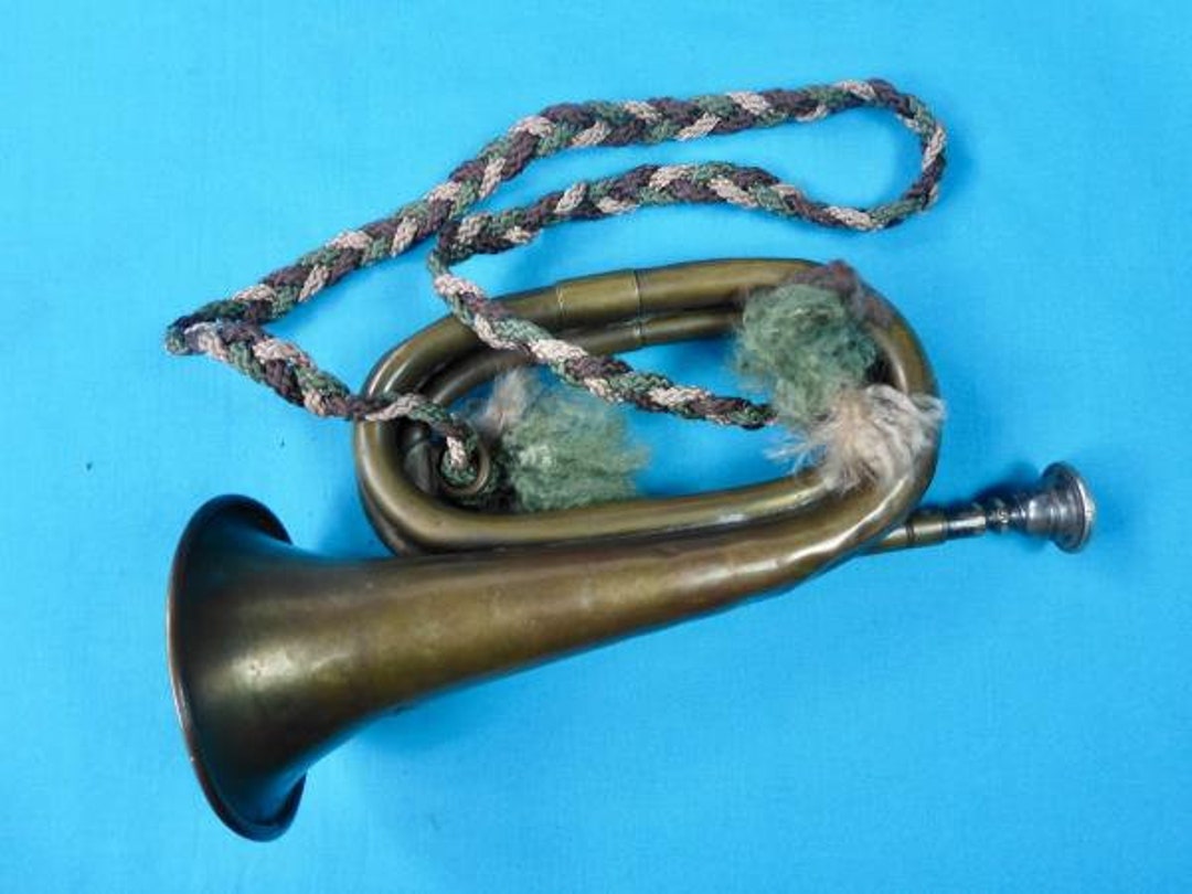 Antique WW1 US G R Band INST CO Grand Rapids Mich Brass Bugle Musical ...