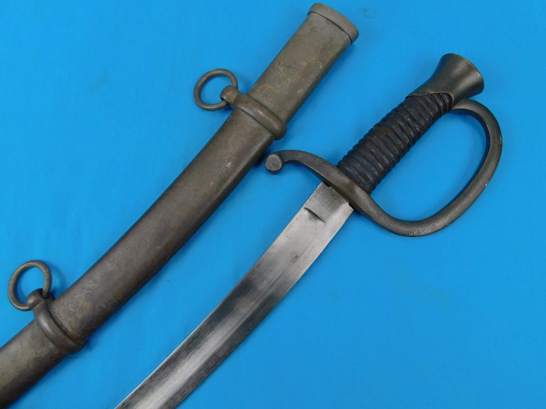 Antique US Civil War C. Roby Artillery Sword W/ Scabbard Matching # - Etsy
