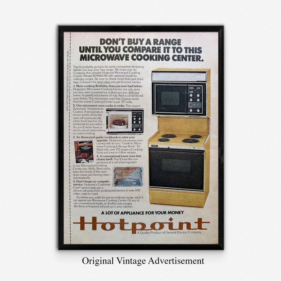 VINTAGE HOTPOINT AD, 1970s Kitchen Decor, Yellow Kitchen Appliances ...