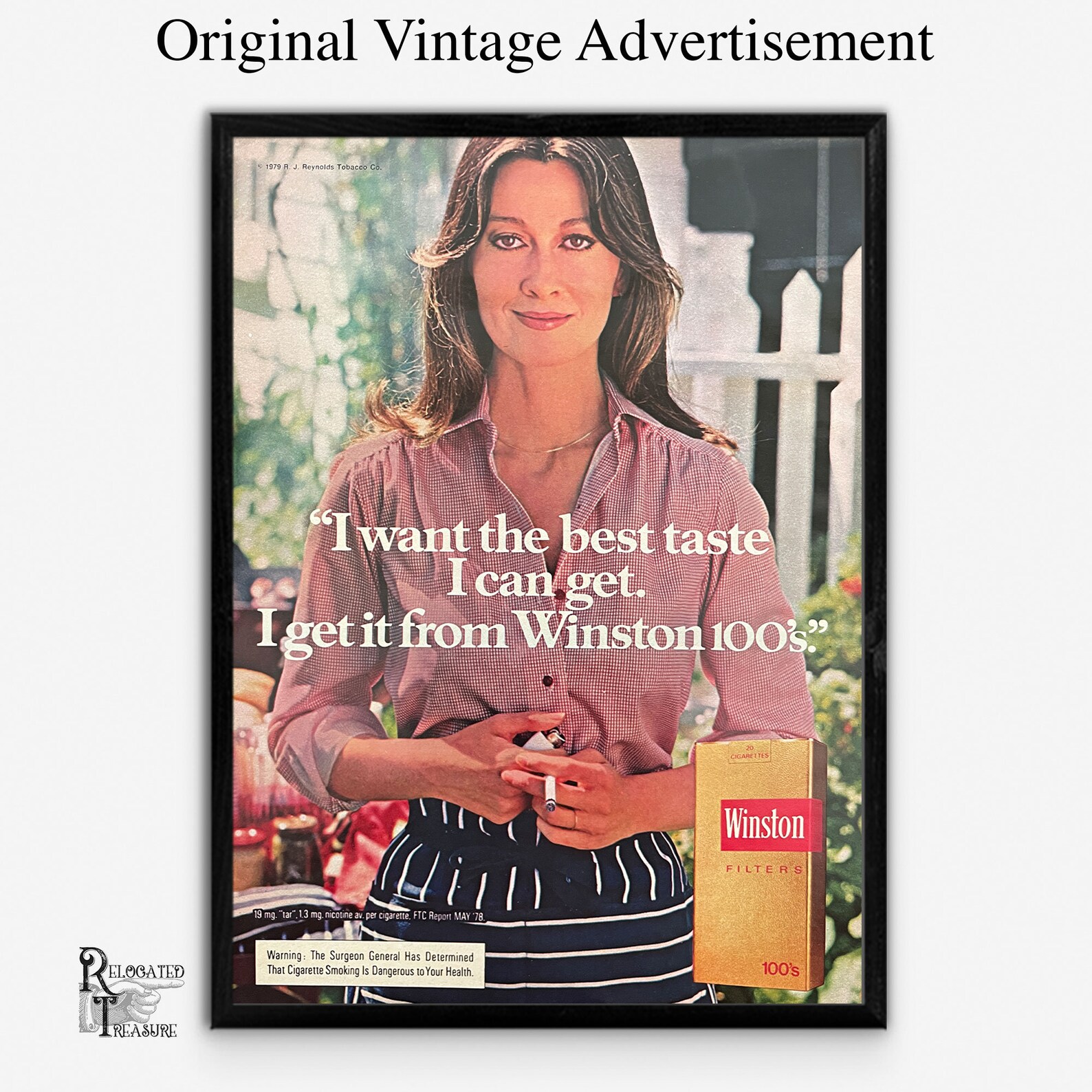 1970s Winston 100s Magazine Ad, Tobacco Ad, Vintage Home Decor, 8X11 ...