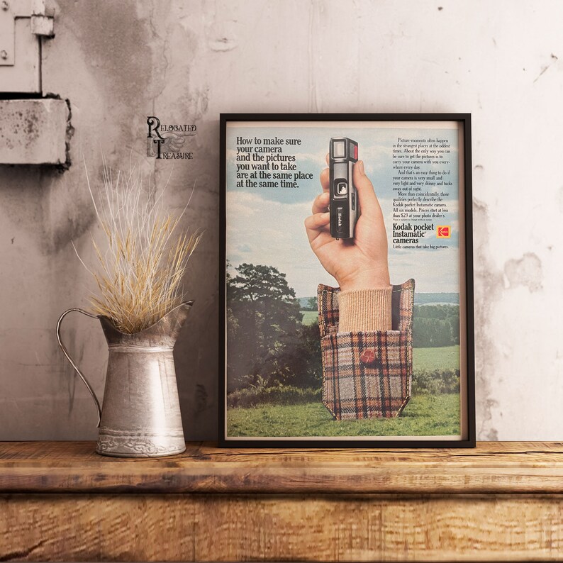 1974 Kodak Instamatic Camera Color Ad Print, Vintage Ad Wall Art - Etsy