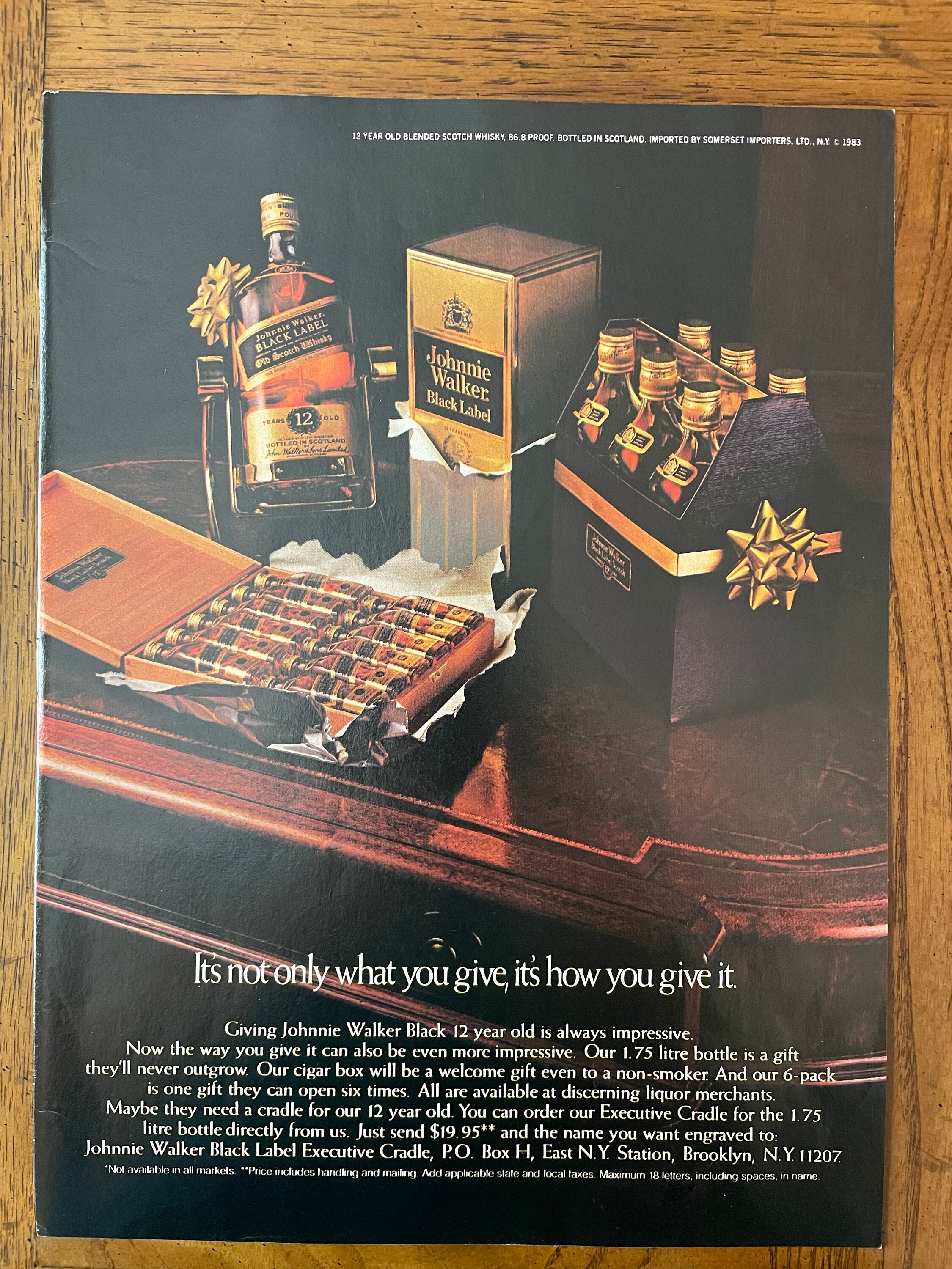 Johnnie Walker Black Label Classic Christmas Ad From 1983, Unique ...