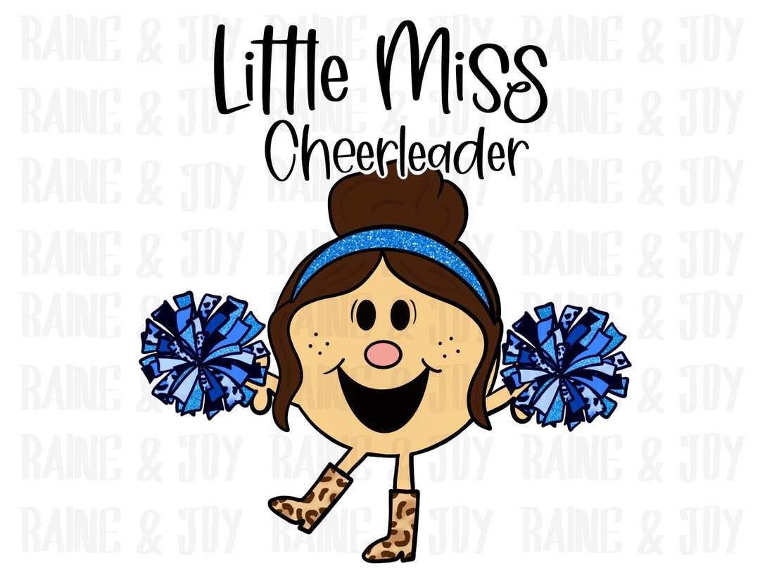 Little Miss Cheerleader Png, Blue Cheerleader Png, Cheer Png, Cheer Mom ...