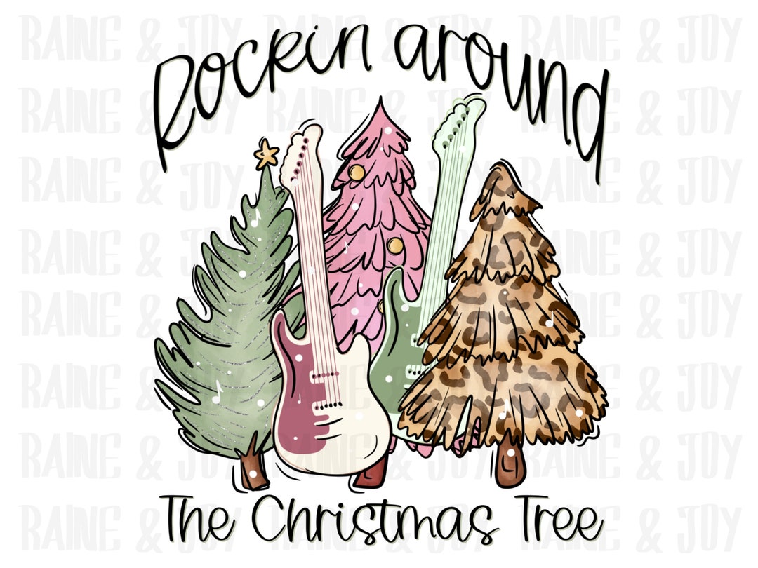 Rockin Around the Christmas Trees Png, Leopard Christmas Trees Png ...