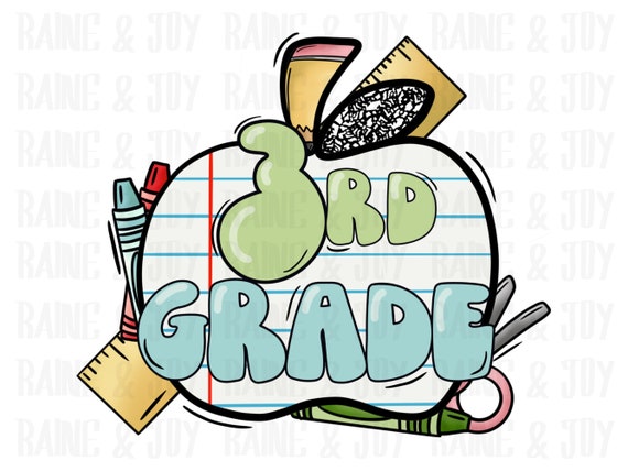 Third Grade Png Back to School Png School Png Teacher - Etsy