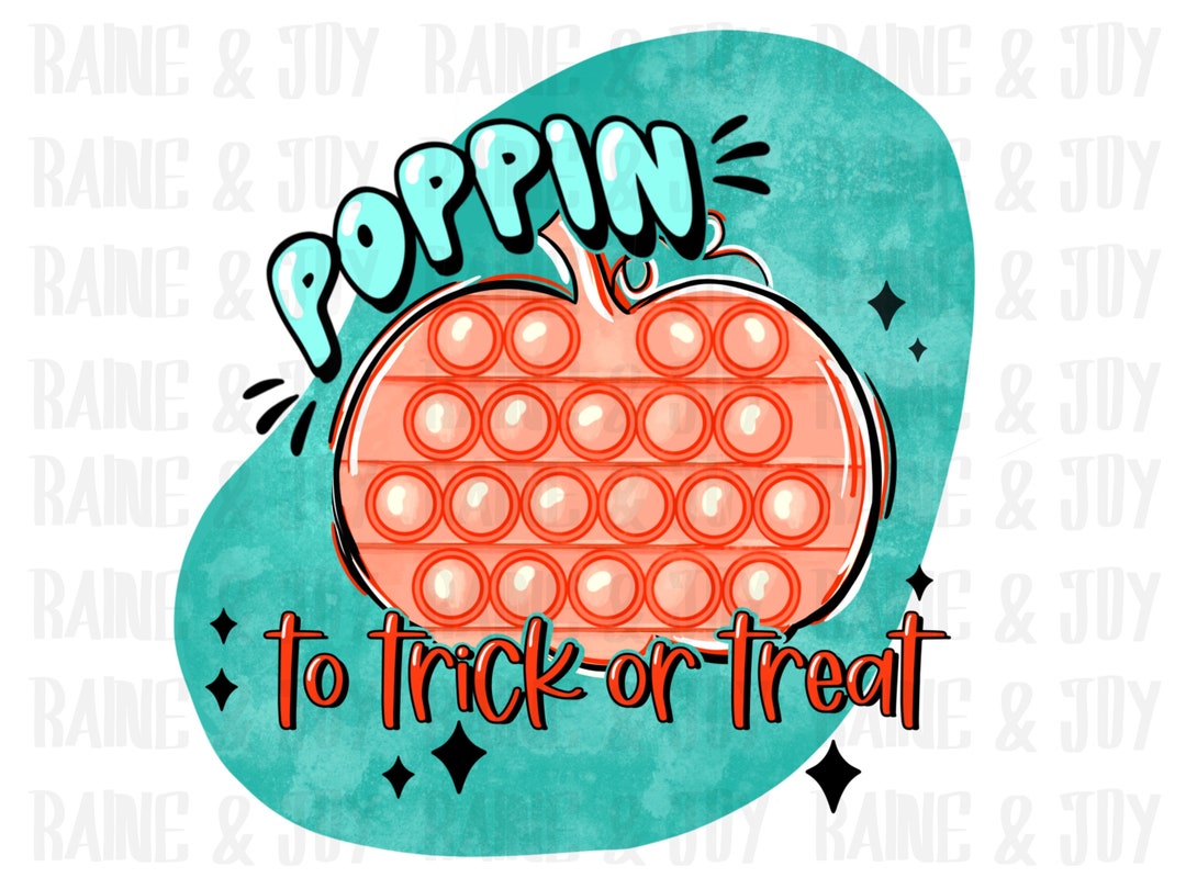 Poppin to Trick or Treat Png, Trick or Treat Png, Fall Png, Halloween ...