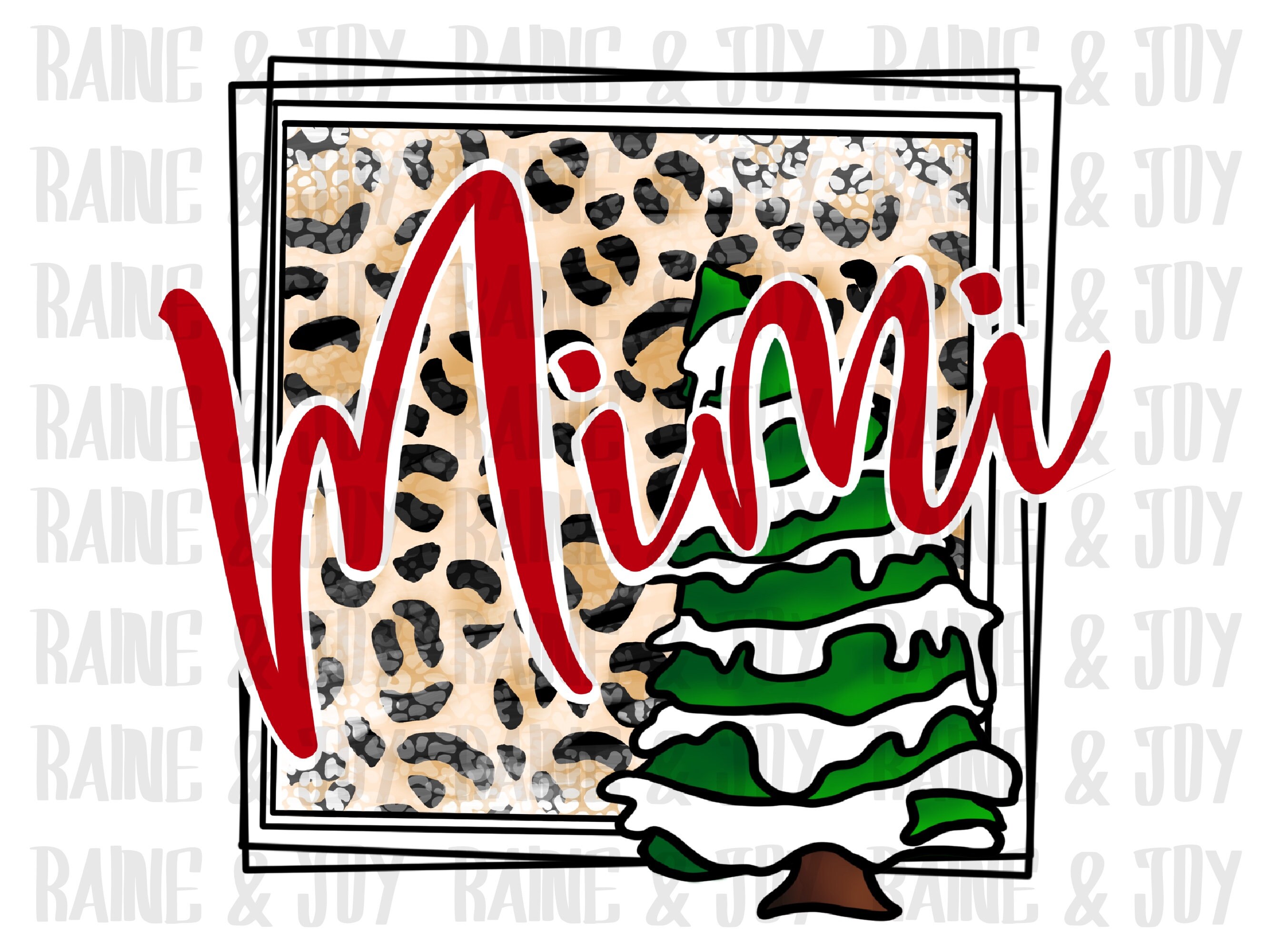 Leopard Mimi Png Christmas Png Mimi Png Christmas Tree Png - Etsy