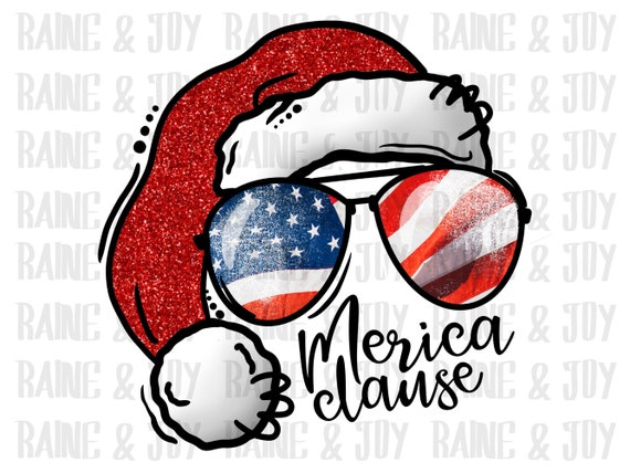 Santa Clause Png Merica Png Santa Png Christmas Png | Etsy