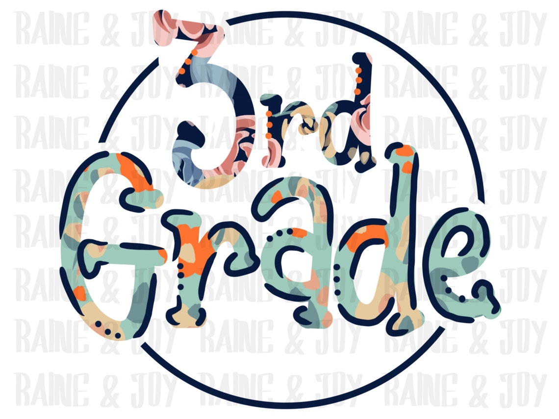 Third Grade Png 3rd Grade Png School Png 3rd Grade Teacher - Etsy
