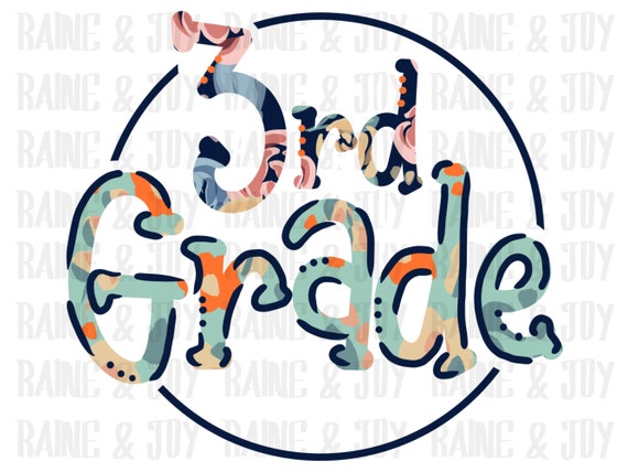Third Grade Png 3rd Grade Png School Png 3rd Grade Teacher - Etsy