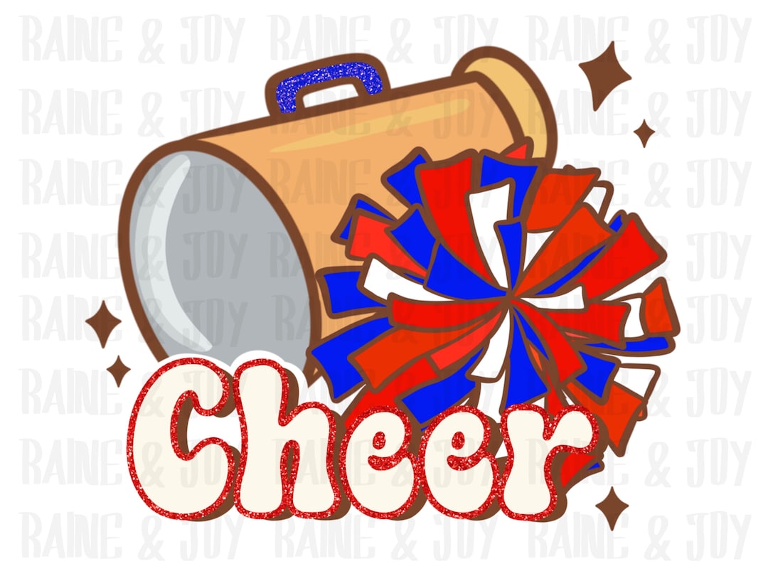 Red White and Blue Cheer Png, Cheer Mom Png, Sublimation Designs ...