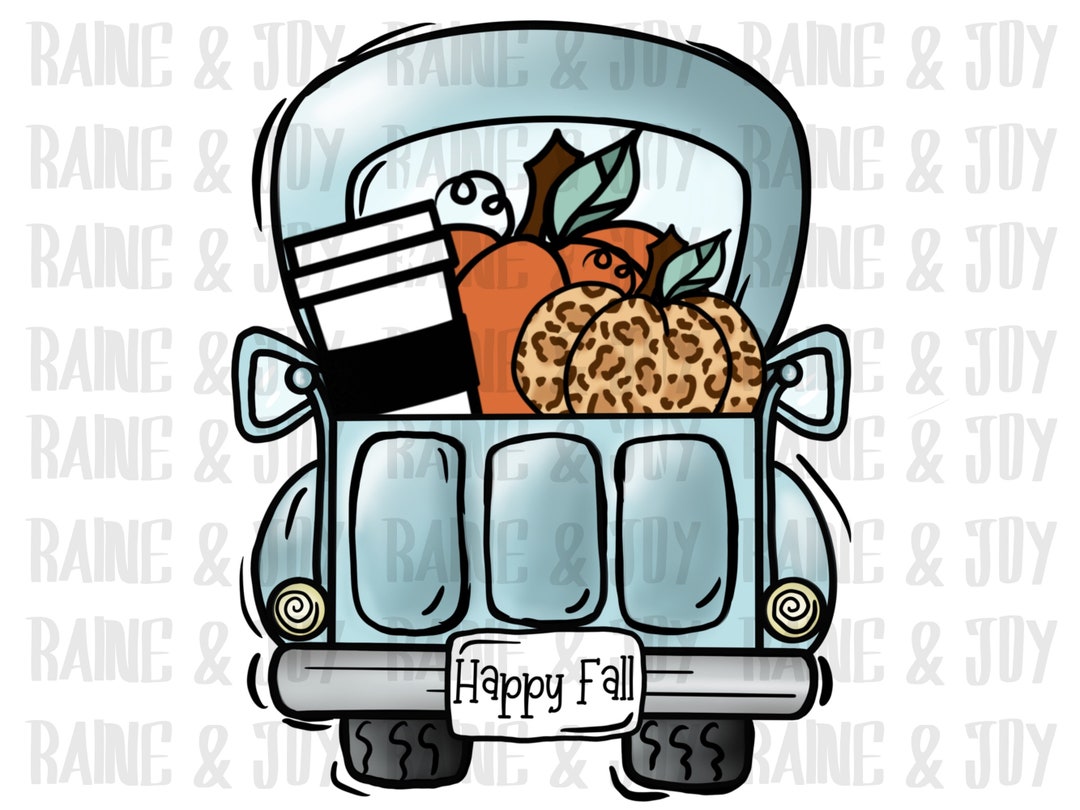 Happy Fall Png, Fall Truck Png, Thanksgiving Png, Fall Png, Autumn Png ...
