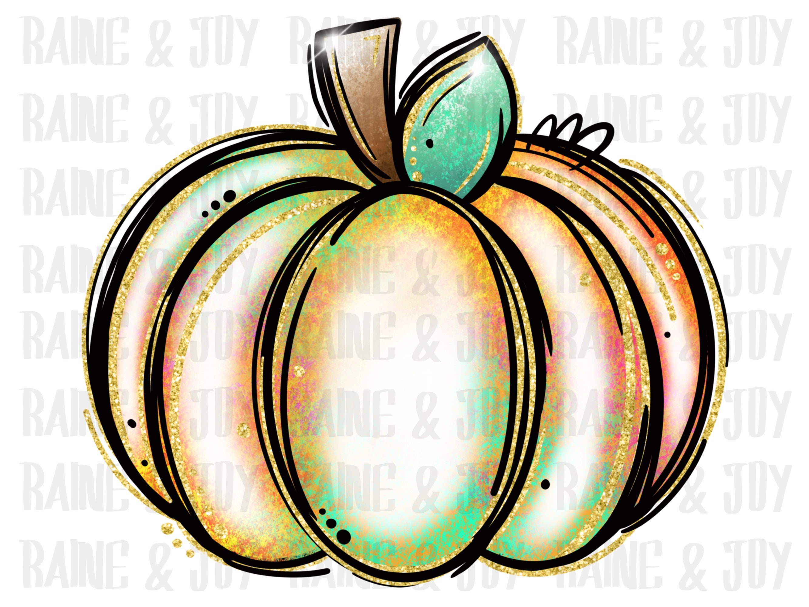 Pumpkin Png Rainbow Pumpkin Png Thanksgiving Png Fall Png | Etsy