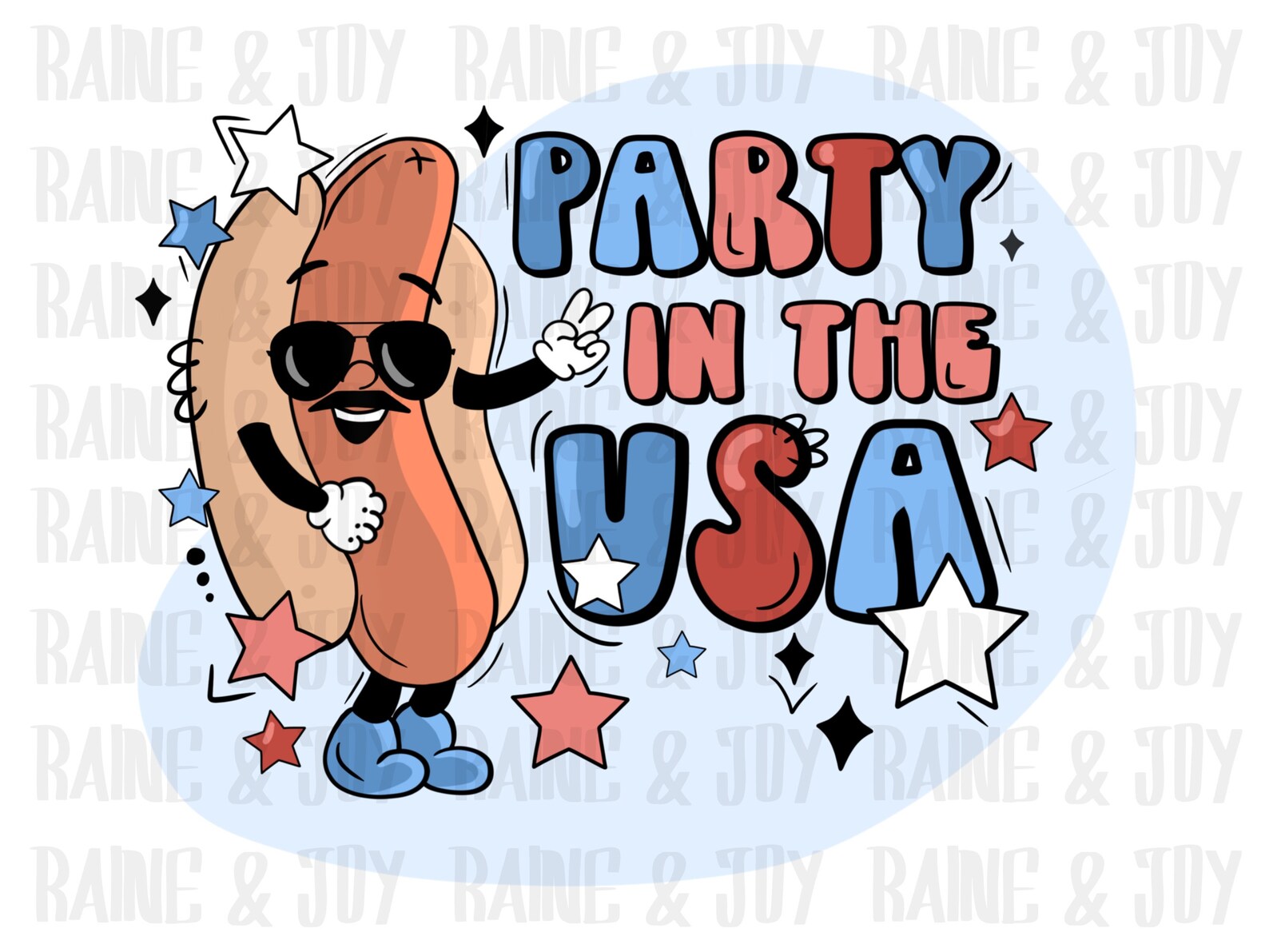 Party in the USA Png Hot Dog Png USA Png Fourth of July - Etsy