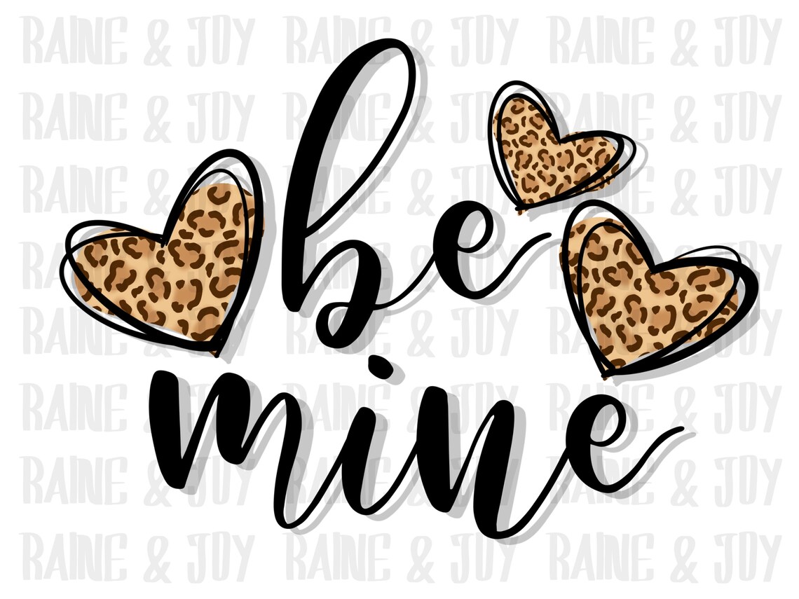 Cheetah Be Mine Png Valentine Png Valentines Png - Etsy