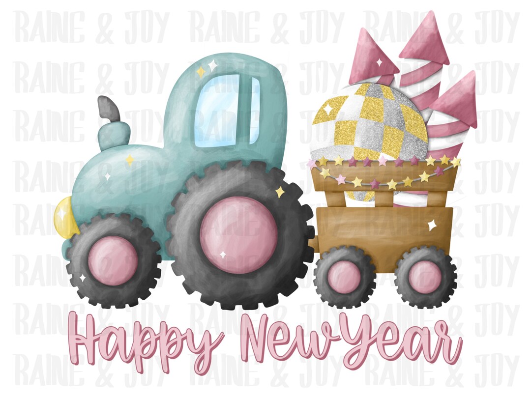 New Years Tractor Png, New Years Png, 2023 Png, Sublimation Designs ...