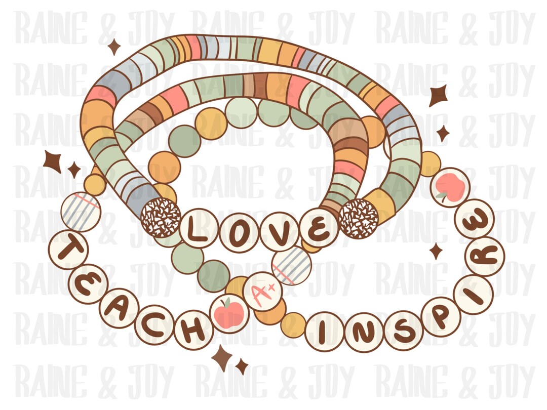 Love Teach Inspire Png, Teacher Png, Friendship Bracelet Png, School ...