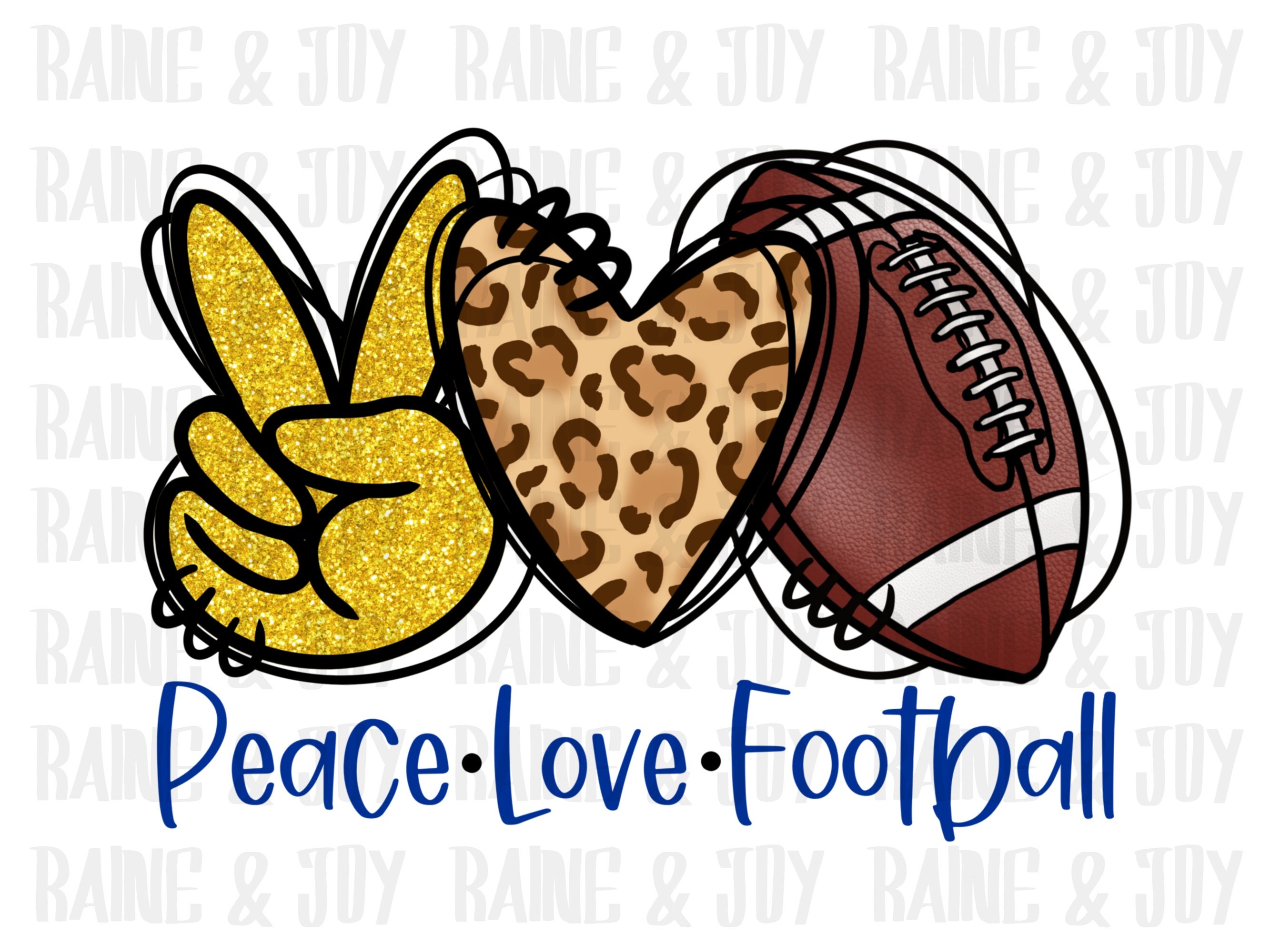 Peace Love Football Png Super Bowl Png Sublimation Designs - Etsy
