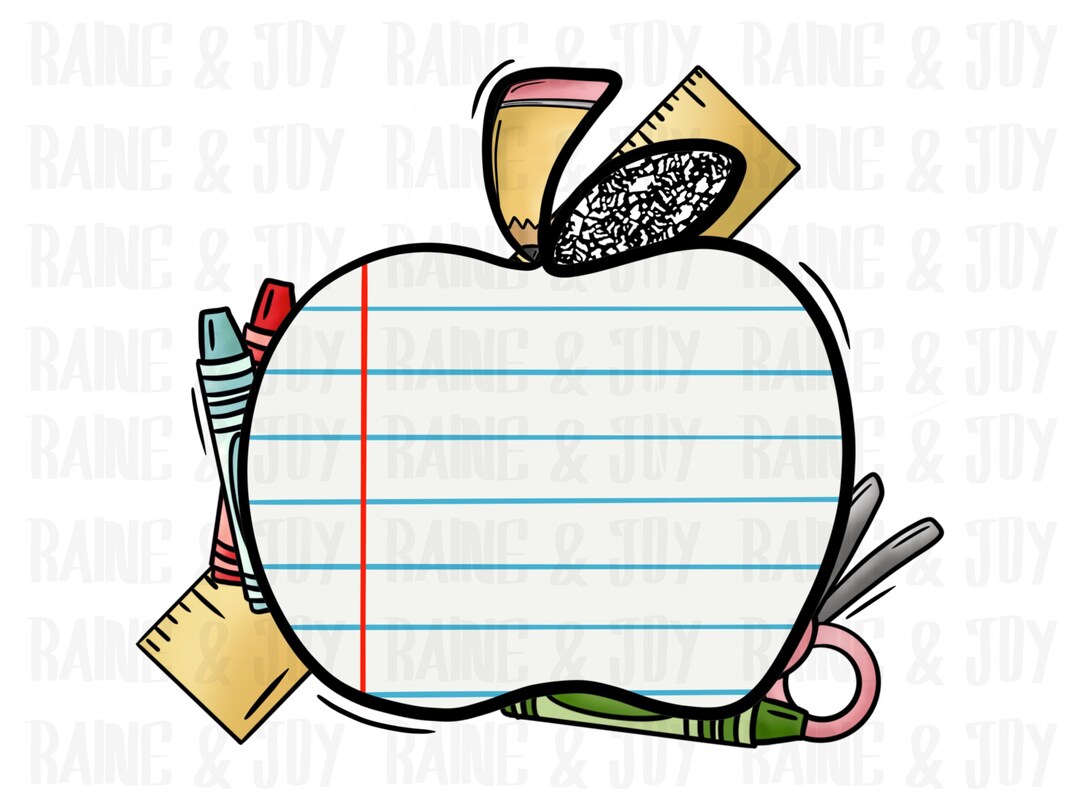 School Apple Design, Teacher Png, Back to School Png, Kids Back to ...