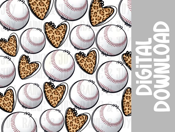 Baseball Leopard Png Sublimate Download Digital Paper | Etsy