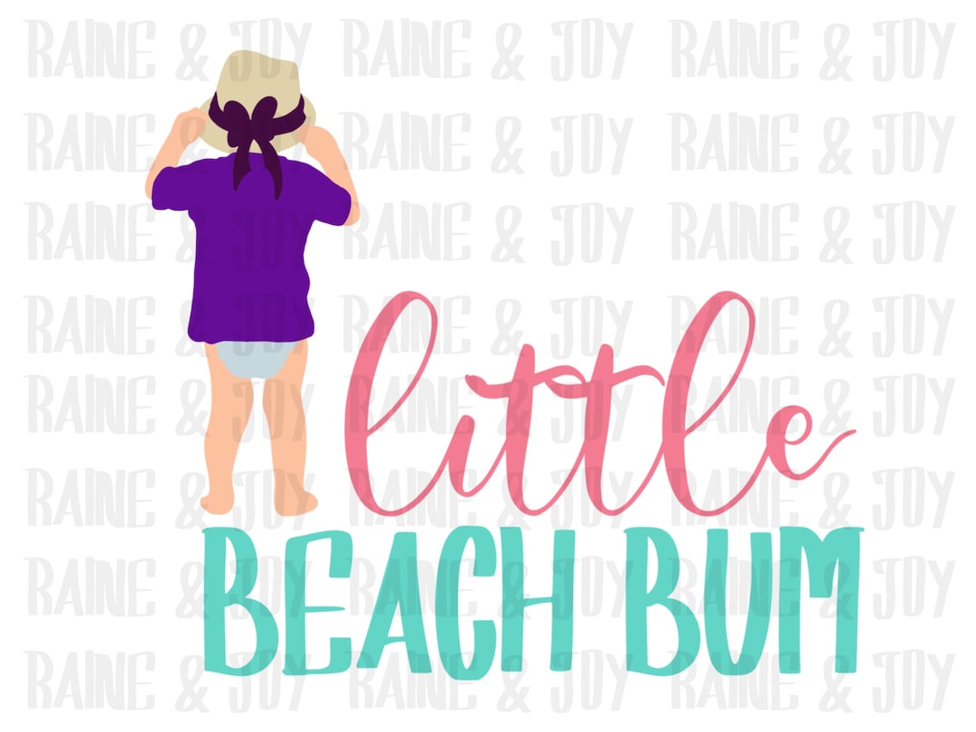 Little Girl Beach Bum Png, Beach Png, Kids Sublimation Design, Beach ...