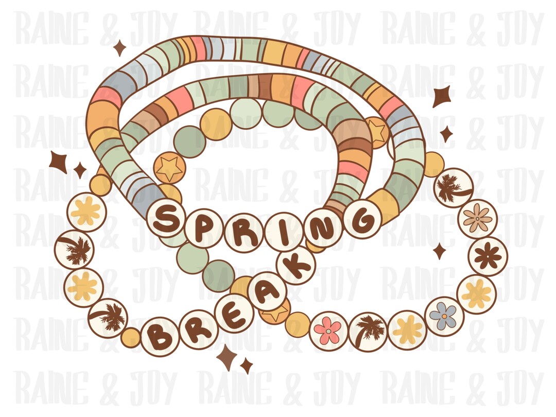 Friendship Bracelet Spring Break Png, Spring Png, Spring Sublimation ...