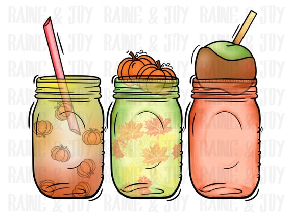 Fall Mason Jars Png Fall Vibes Png Pumpkin Png Fall Png - Etsy
