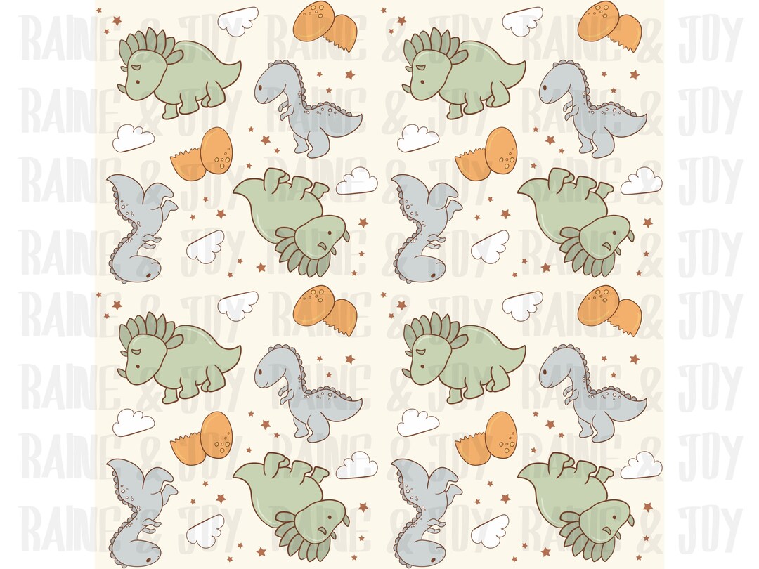 Dinosaur Seamless Pattern Png, Repeating Pattern Png, Dinosaur Png ...