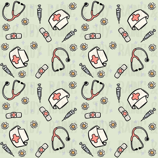 Nursing Seamless Pattern - Etsy