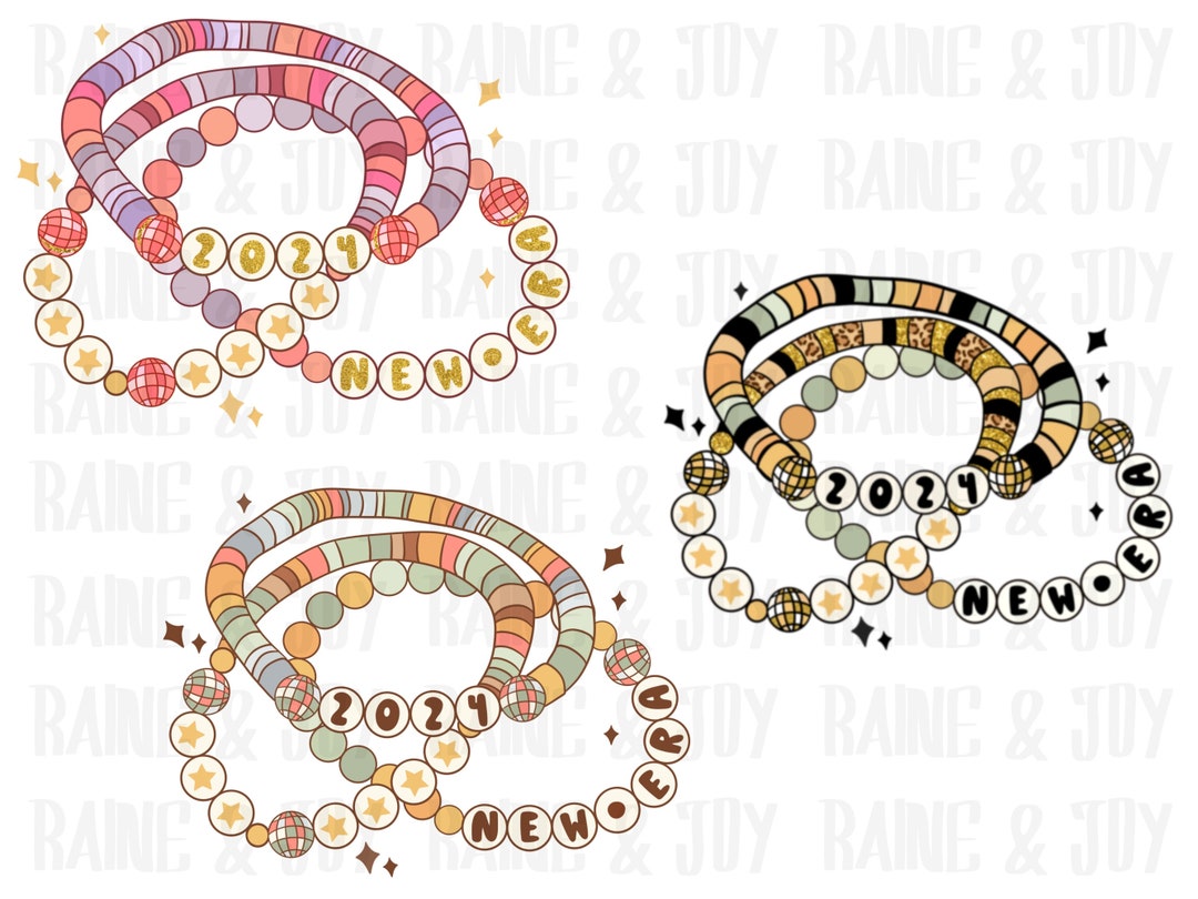 Friendship Bracelet Bundle in My 2024 New Era Png, New Year Png, 2024 ...