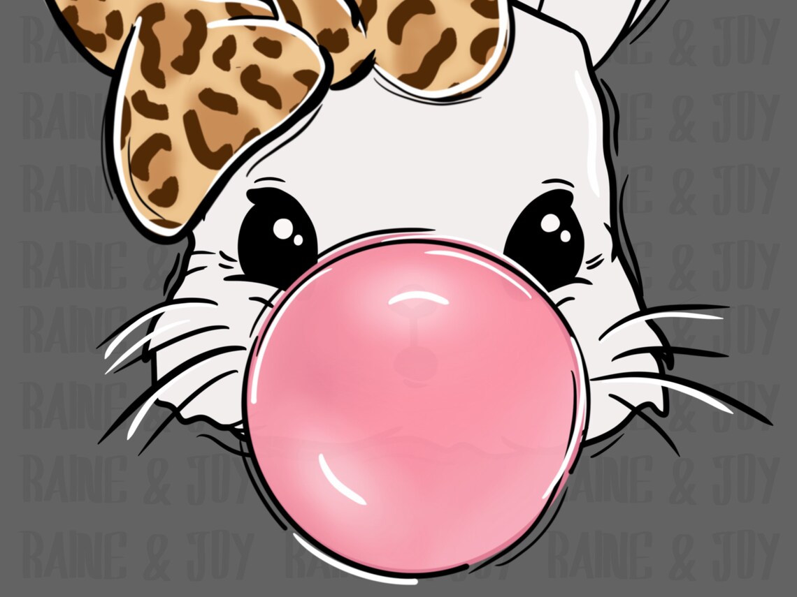 Bubble Gum Bunny Png Bunny Png Bubble Gum Png Easter Png - Etsy