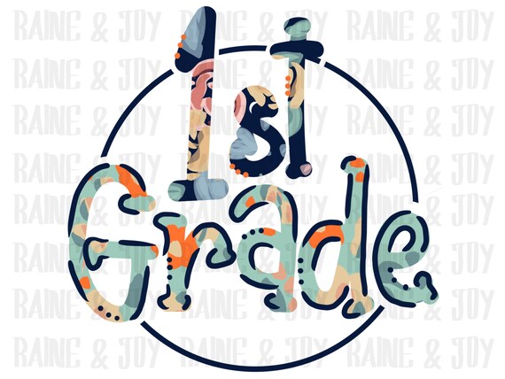 First grade png 1st grade png School png 1st grade teacher | Etsy