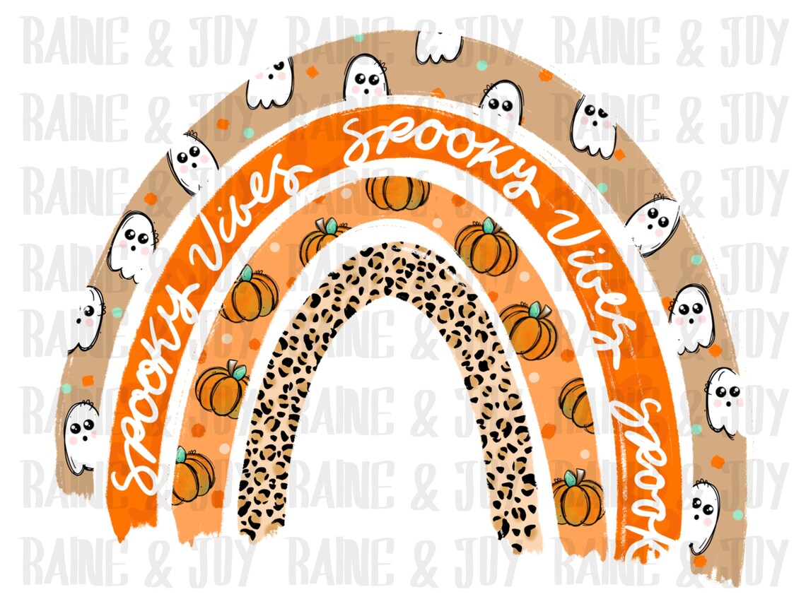 Halloween Rainbow Png Spooky Vibes Png Fall Png Halloween - Etsy