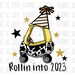 Rollin Into 2023 Png, New Year Png, 2023 Png, Cow Png, Sublimation ...