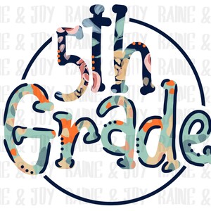 Fifth Grade Png 5th Grade Png School Png 5th Grade Teacher - Etsy