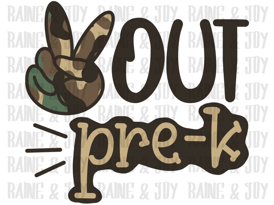 Peace Out Pre K Png, Last Day of School Png, Boys Graduation Png ...