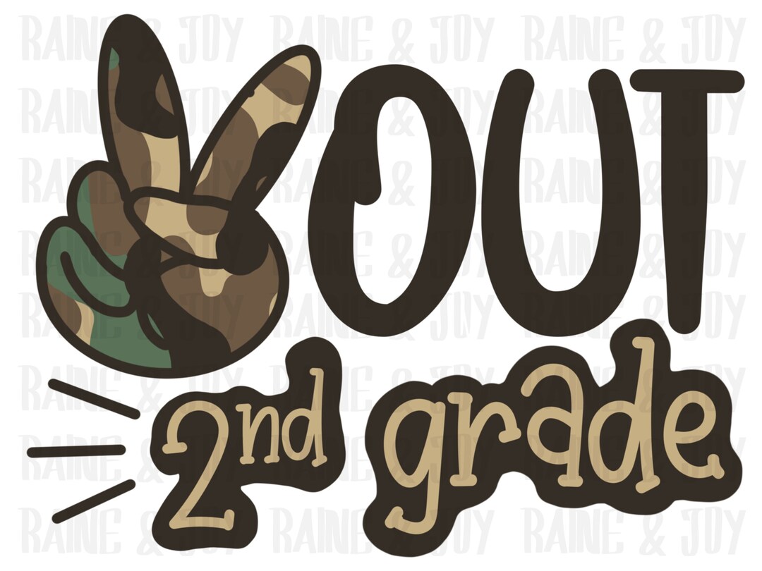 Peace Out 2nd Grade Png, Last Day of School Png, Boys Graduation Png ...