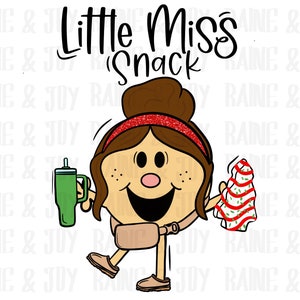 Little Miss Snack Png, Kids Christmas Png, Christmas Sublimation ...