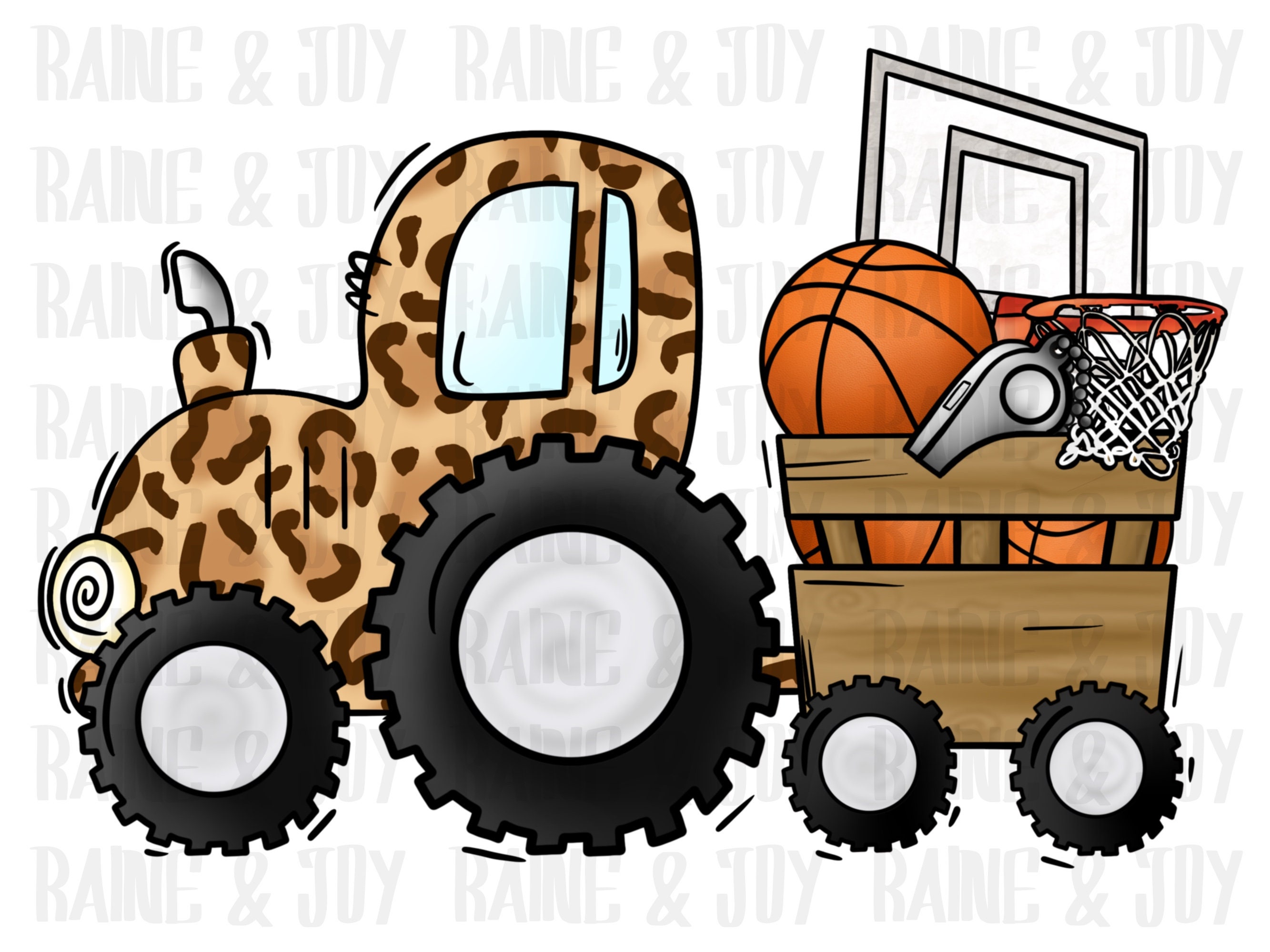 Basketball Tractor Png Basketball Sublimation Designs - Etsy