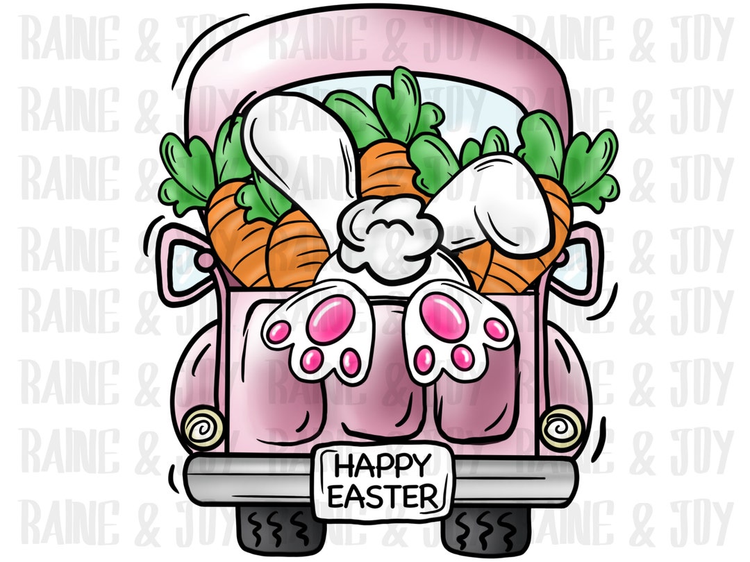 Easter Truck With Bunny Png, Easter Png, Sublimation Designs Download ...