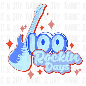 100 Rockin Day of School Png, 100 Days of School Png, School Png, Boy ...