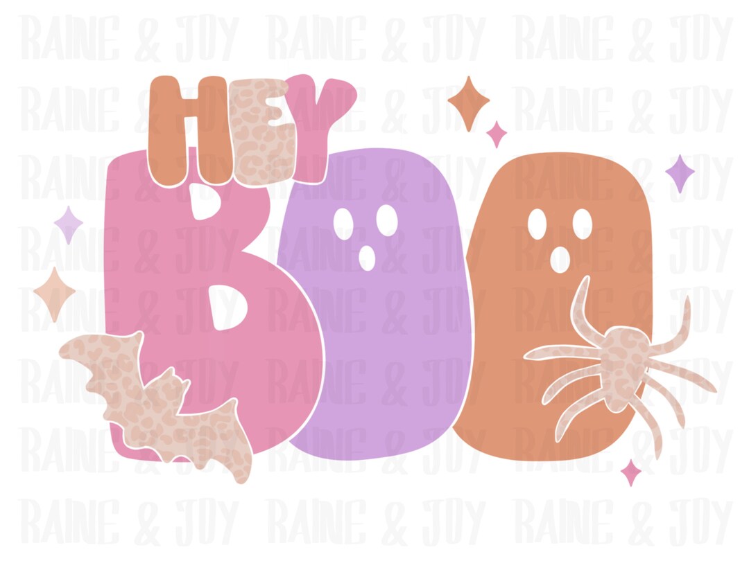 Hey Boo Png, Retro Halloween Png, Ghost Png, Fall Png, Halloween ...